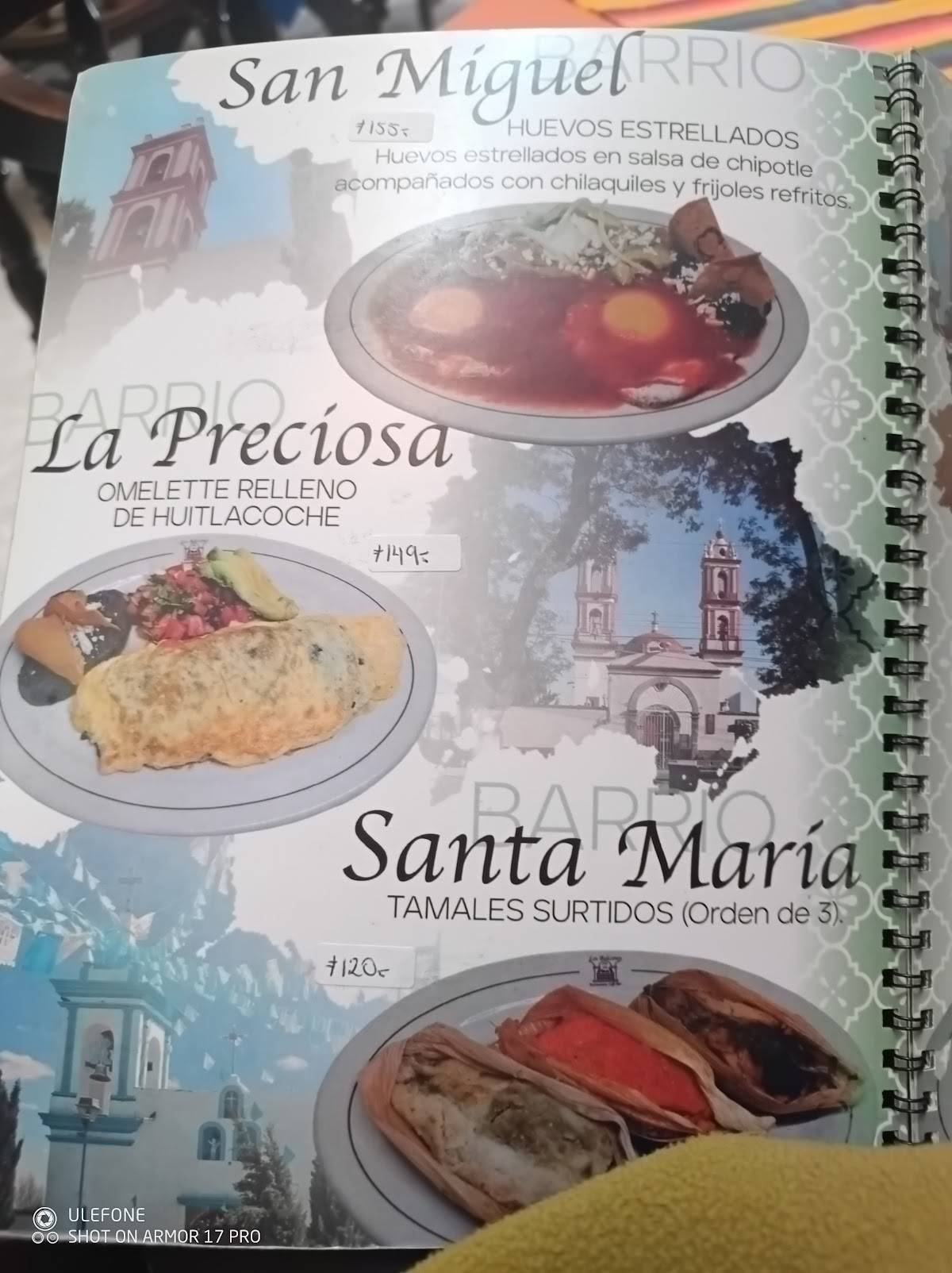 Carta de Restaurant Los Balcones, Huamantla, C. Juarez Nte. 103