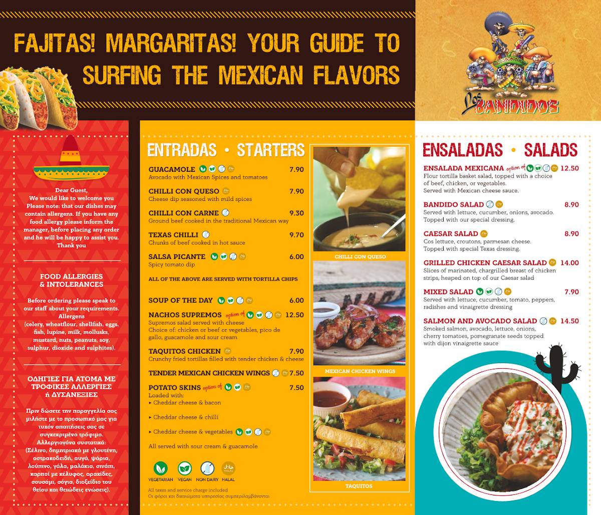 Menu at Los Bandidos Restaurant Ayia Napa, Ayia Napa