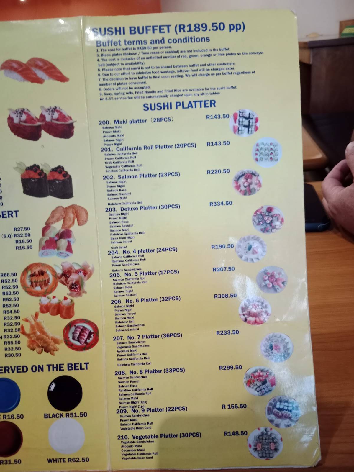 Menu at Macau Cuisine restaurant, Springs