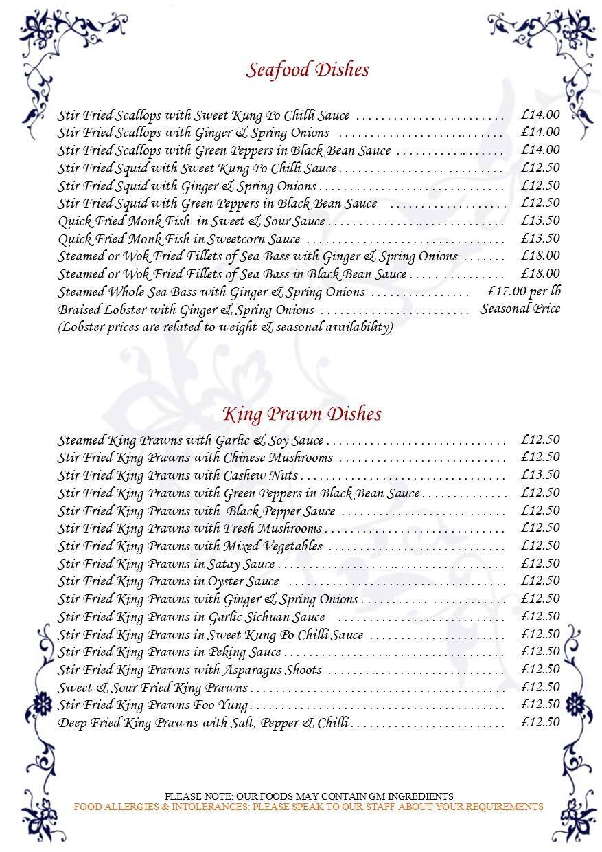 Menu at Maplewood Restaurant, Widnes, Warrington Rd