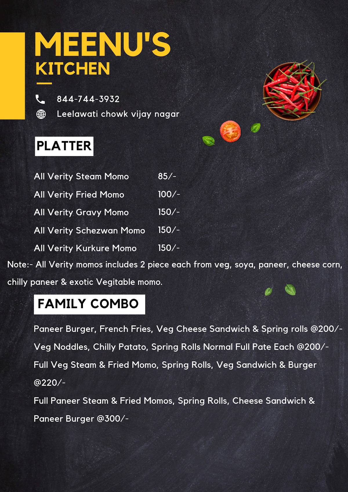 Menu at Meenu's Kitchen (Quality, Quantity & Affordable), Ghaziabad