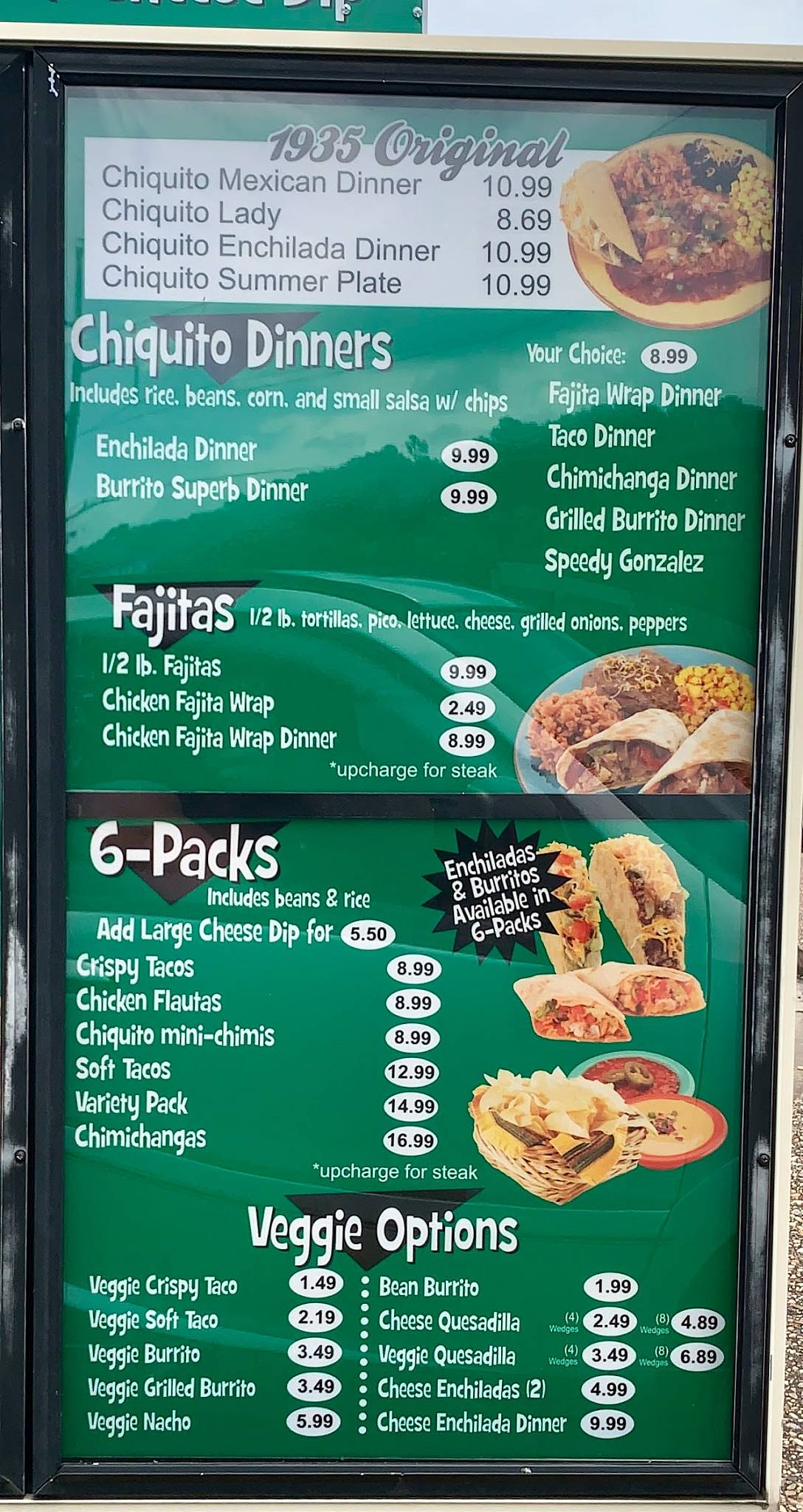 Menu at Mexico Chiquito To Go restaurant, Little Rock, W Markham St