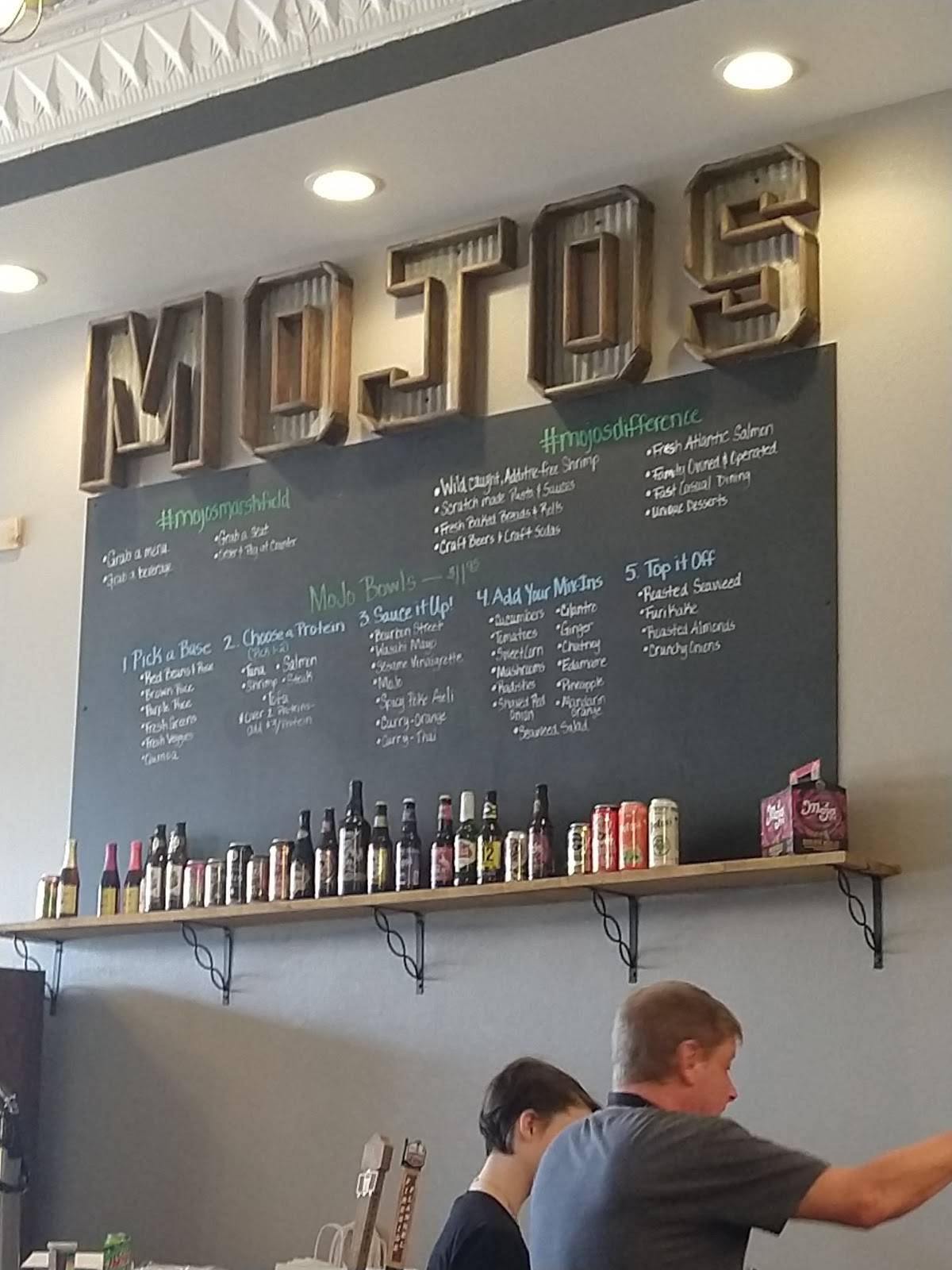 Menu at MoJo's Pasta House & Cajun Cook Shack restaurant, Marshfield