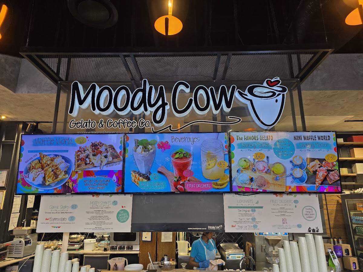 Menu at Moody Cow restaurant, Roodepoort