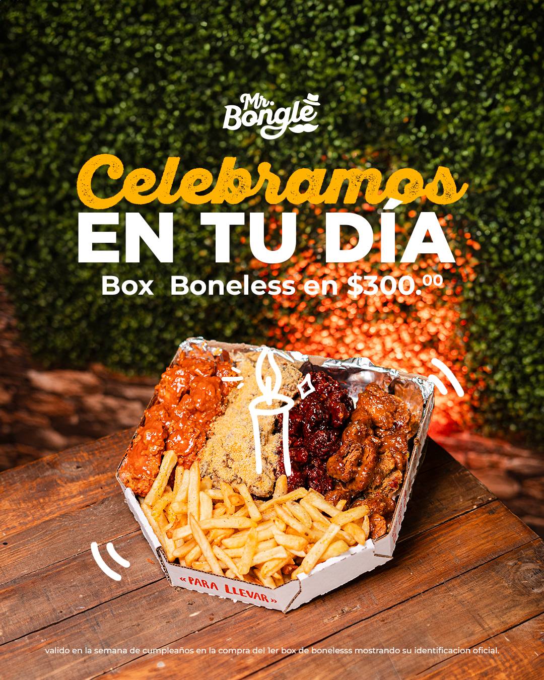 Carta del restaurante Mr Bongle Tamulté, Villahermosa