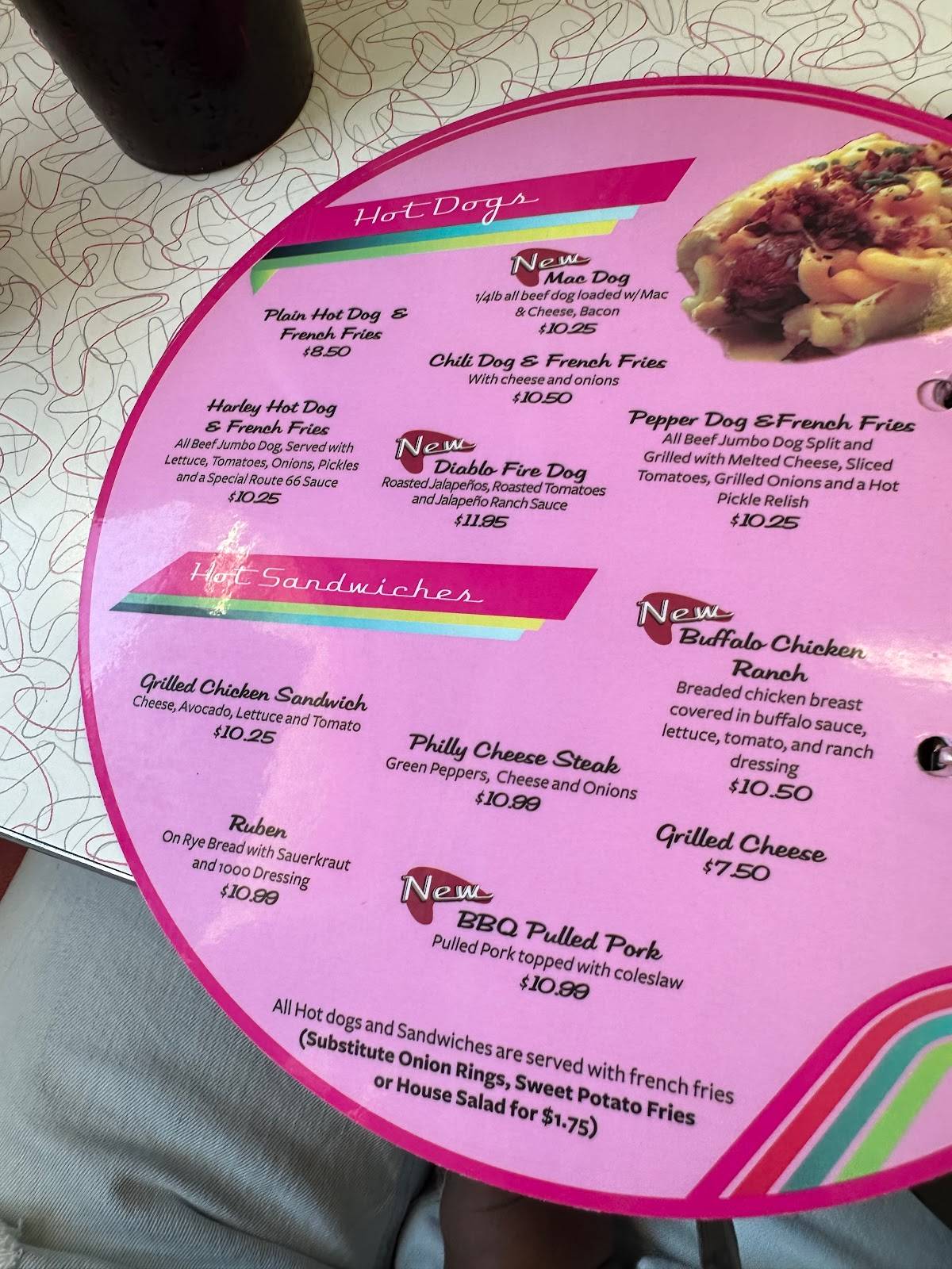 Menu at Mr D'z Route 66 Diner restaurant, Kingman
