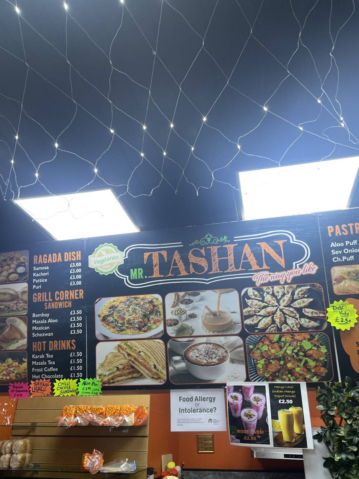 Menu at Mr. Tashan Indian Street Food restaurant, London