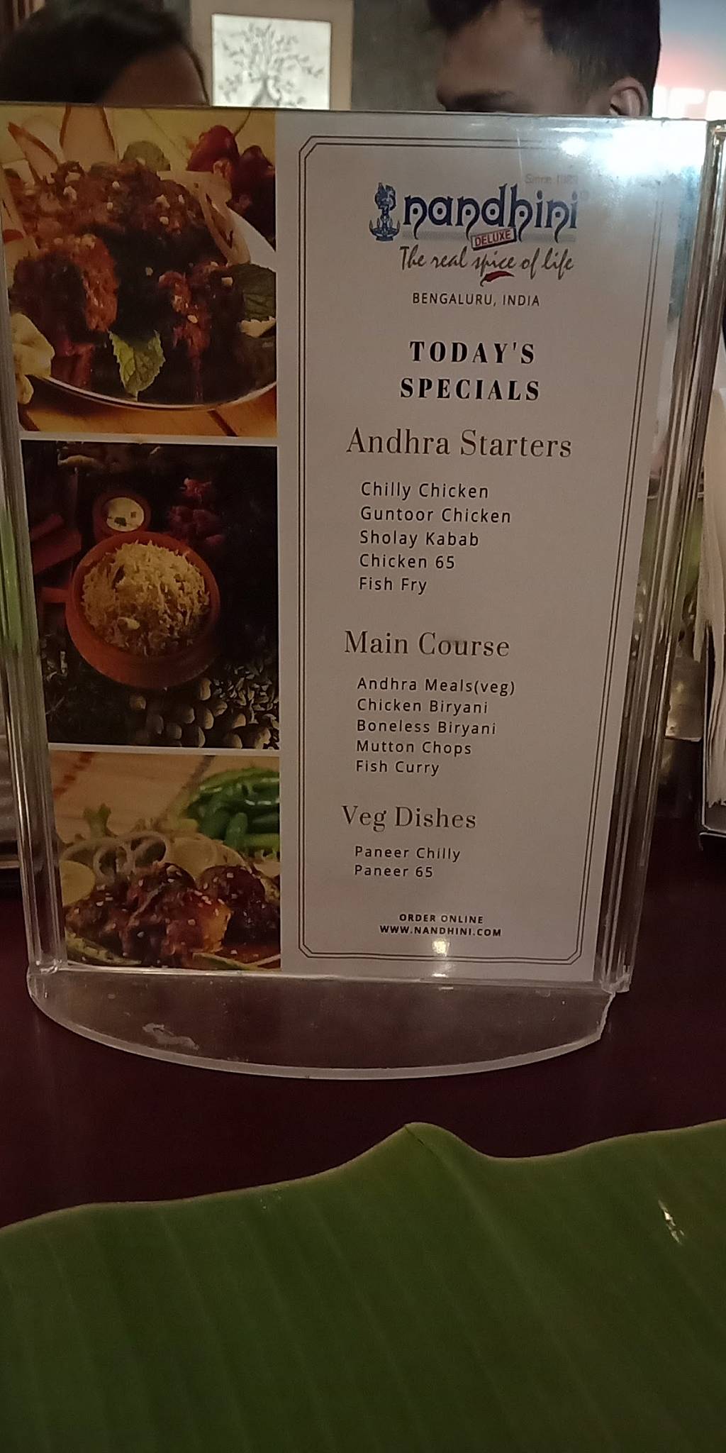Menu at Nandhini Deluxe - Andhra Restaurant - Banashankari, Bengaluru, 108
