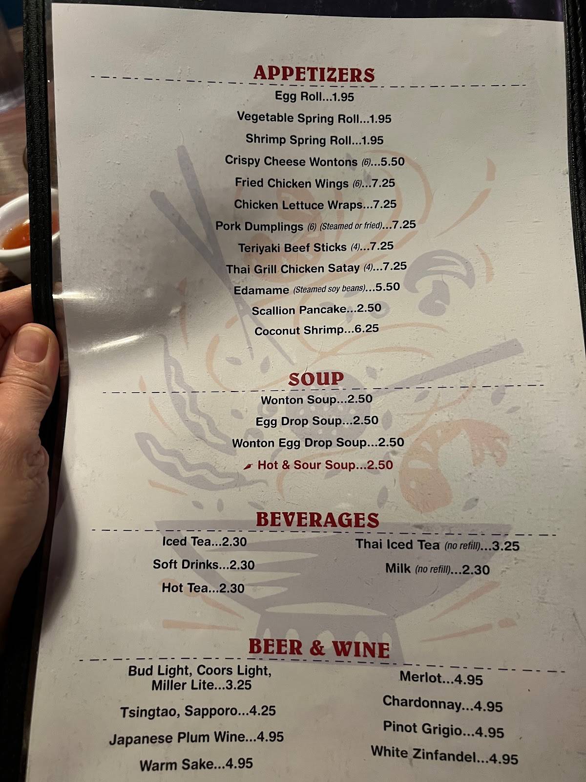 Menu at New Asian Cuisine restaurant, Mint Hill