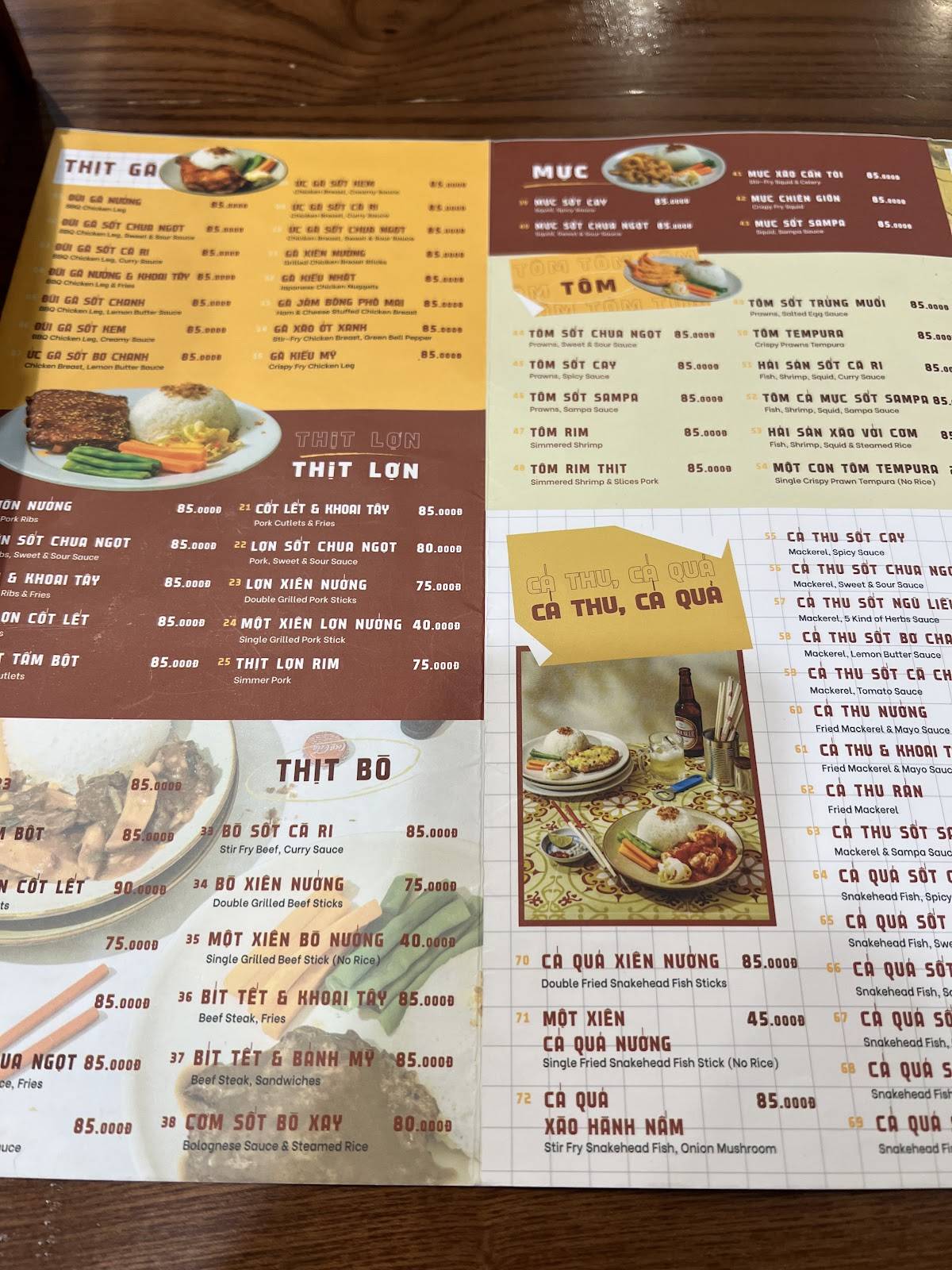 Menu at Nhà Hàng Cơm 123 restaurant, Hanoi, 482 P. Xã Đàn