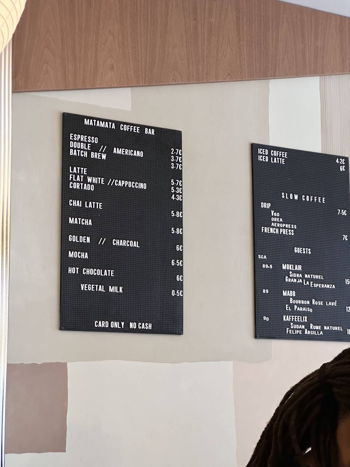 Menu at Noir - Coffee Shop & Torréfacteur restaurant, Paris