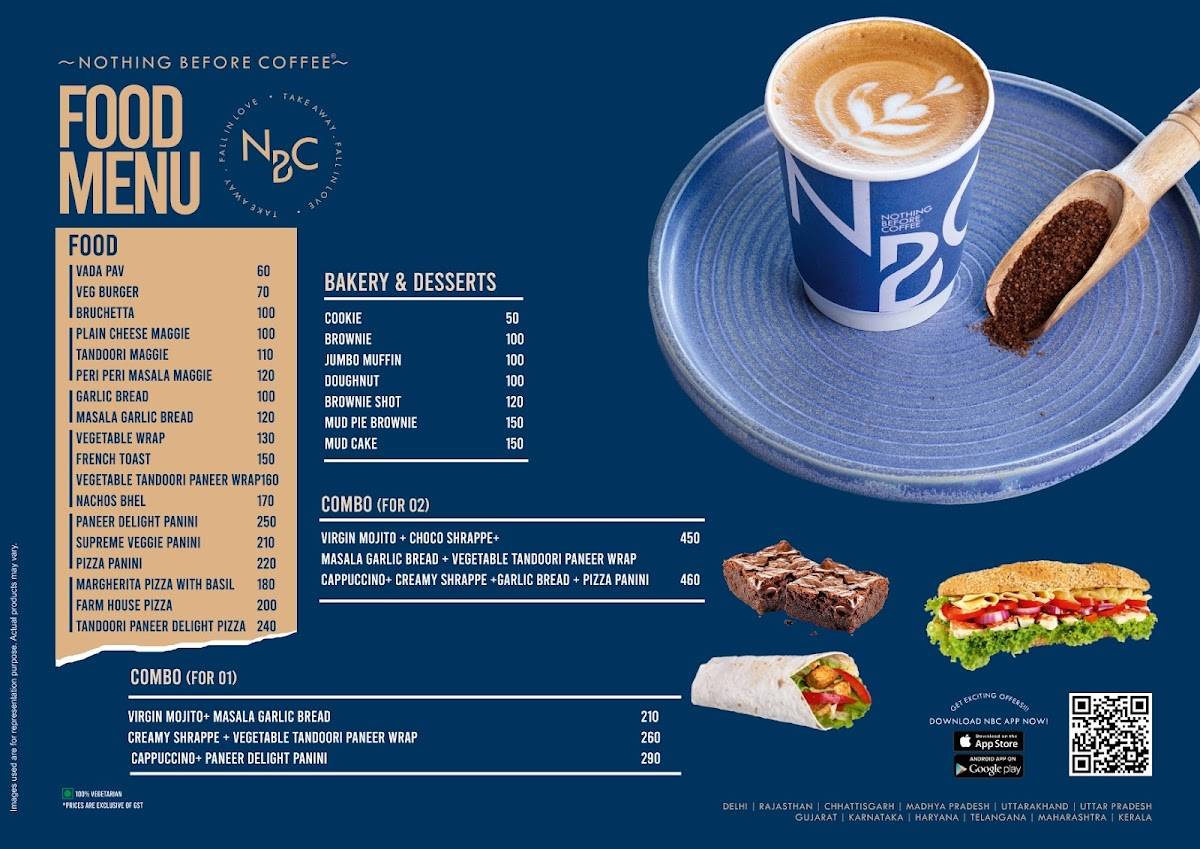 Menu at Nothing Before Coffee SFS, Jaipur