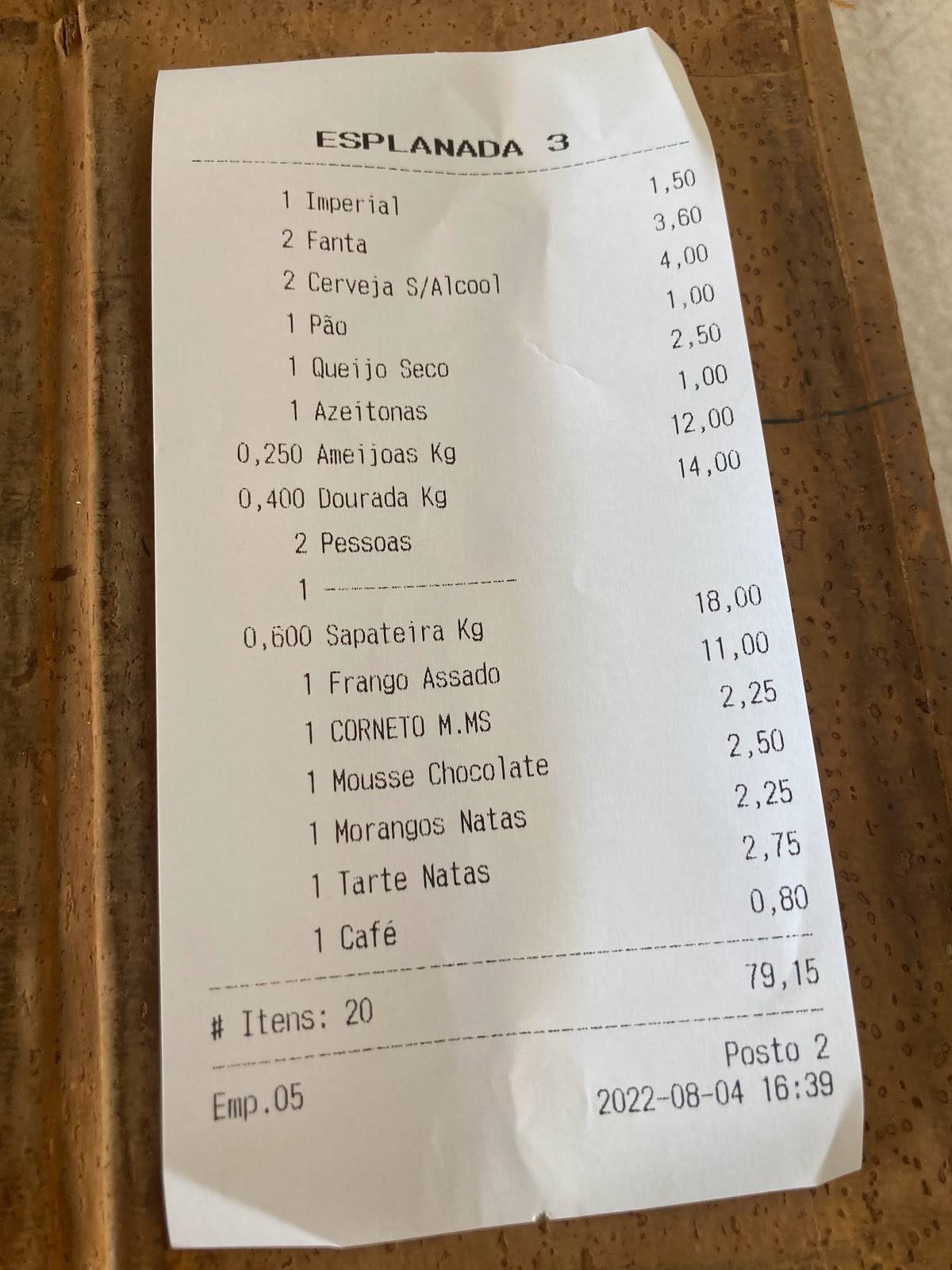 Menu at O Sítio do Rio restaurant, Bordeira