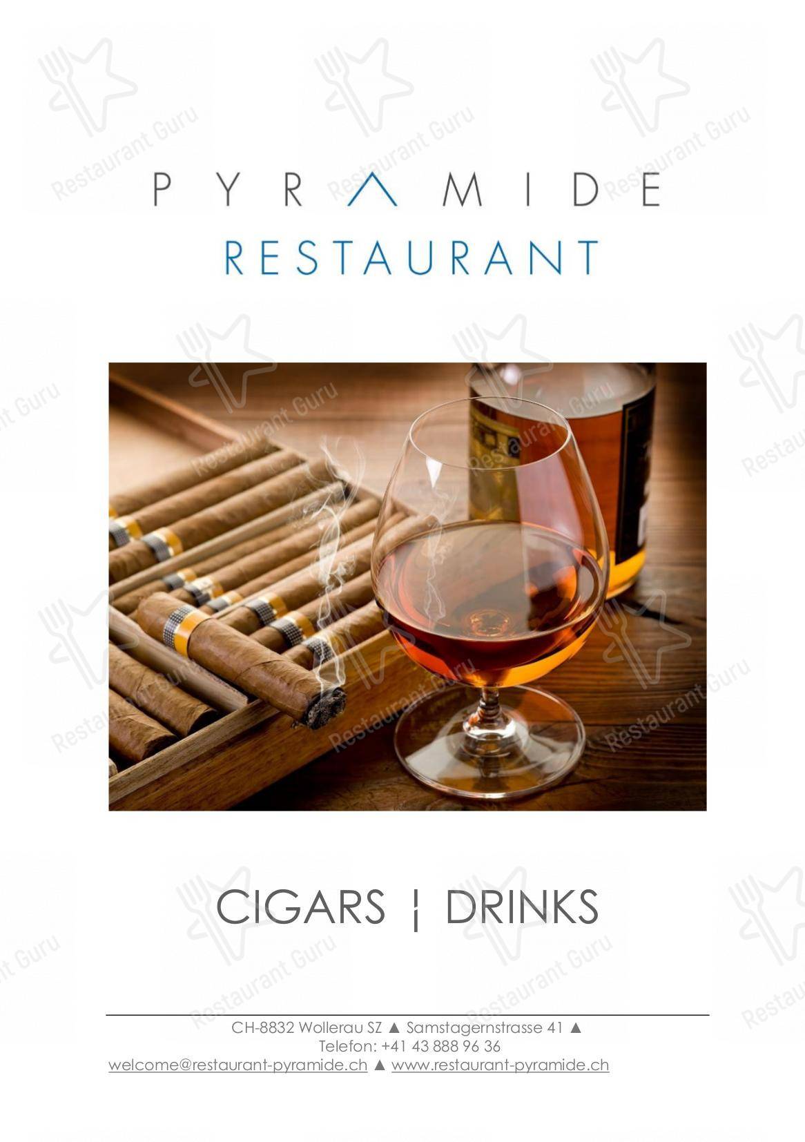 Speisekarte von Restaurant Pyramide, Wollerau