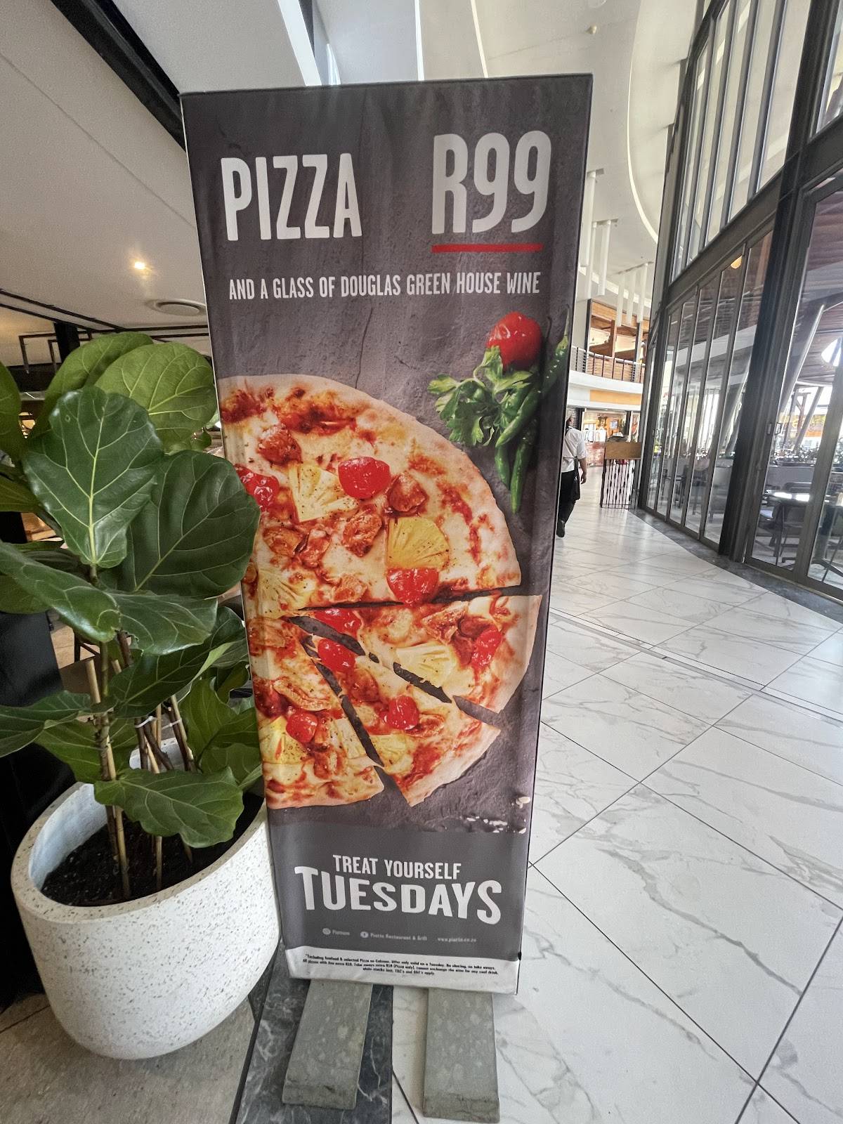 Menu at Piatto Eastgate restaurant, Johannesburg, Eastgate Shopping Centre