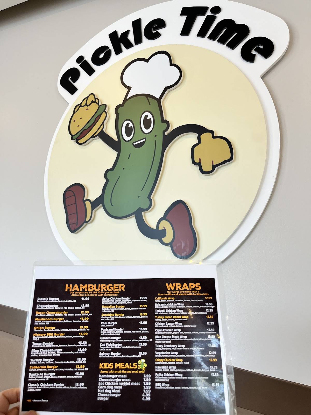 Menu at Pickle Time restaurant, Duvall, Main St NE