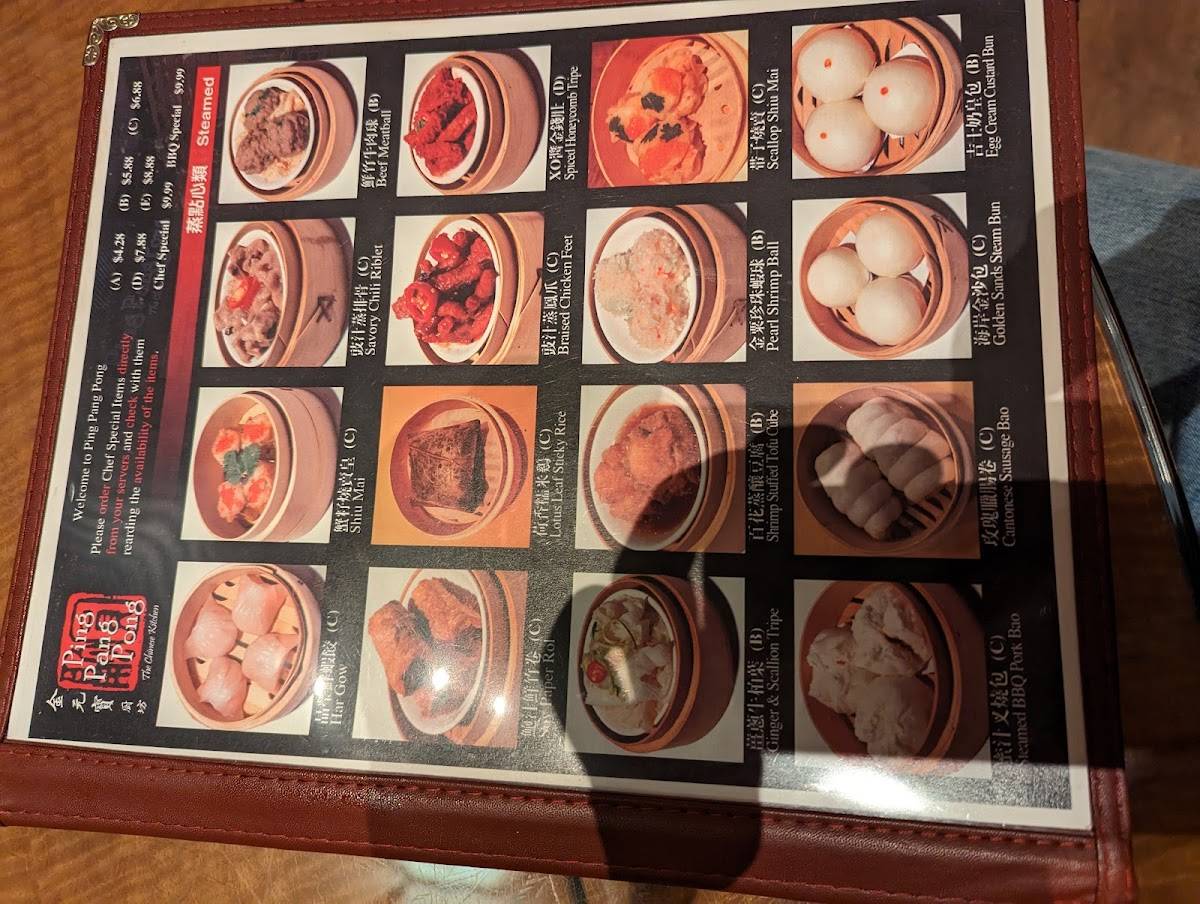 Menu at Ping Pang Pong restaurant, Las Vegas, W Flamingo Rd