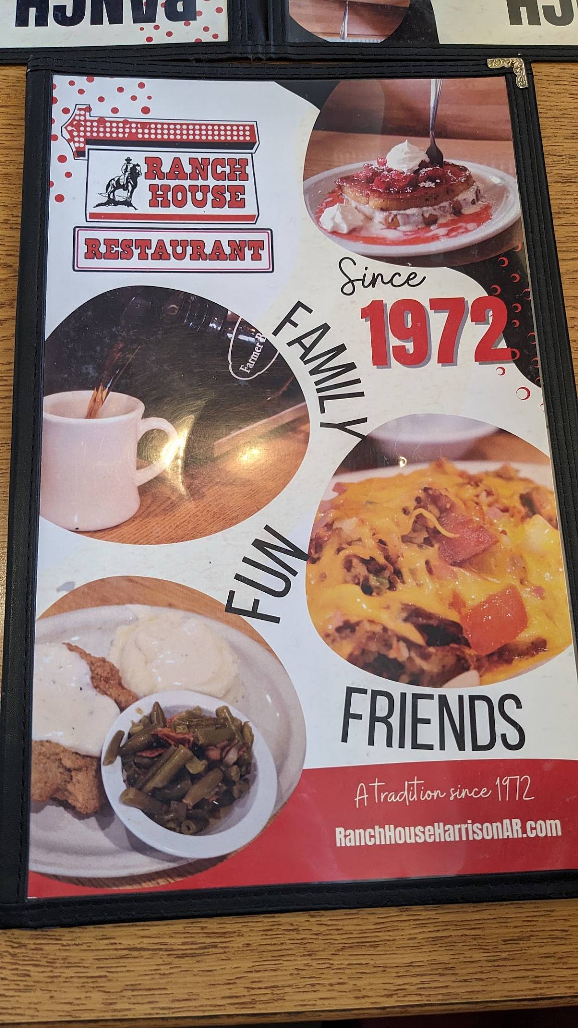 Menu at Ranch House Restaurant, Harrison