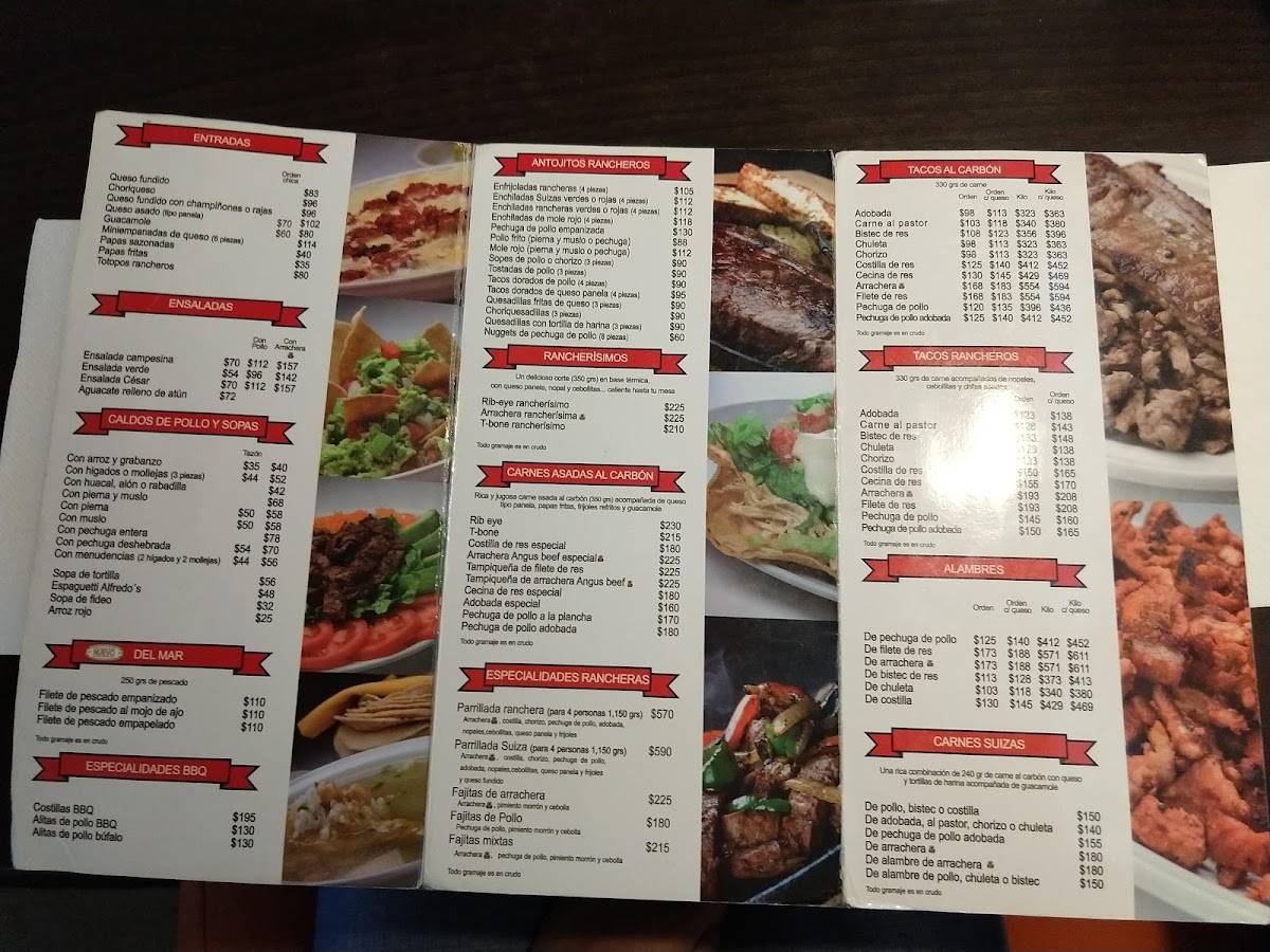 Carta del restaurante Rancheros del Sur, Toluca del Lerdo, Calle Gral ...