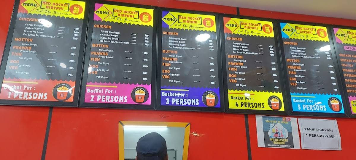 Menu at Red Bucket Biryani, Mahbubnagar