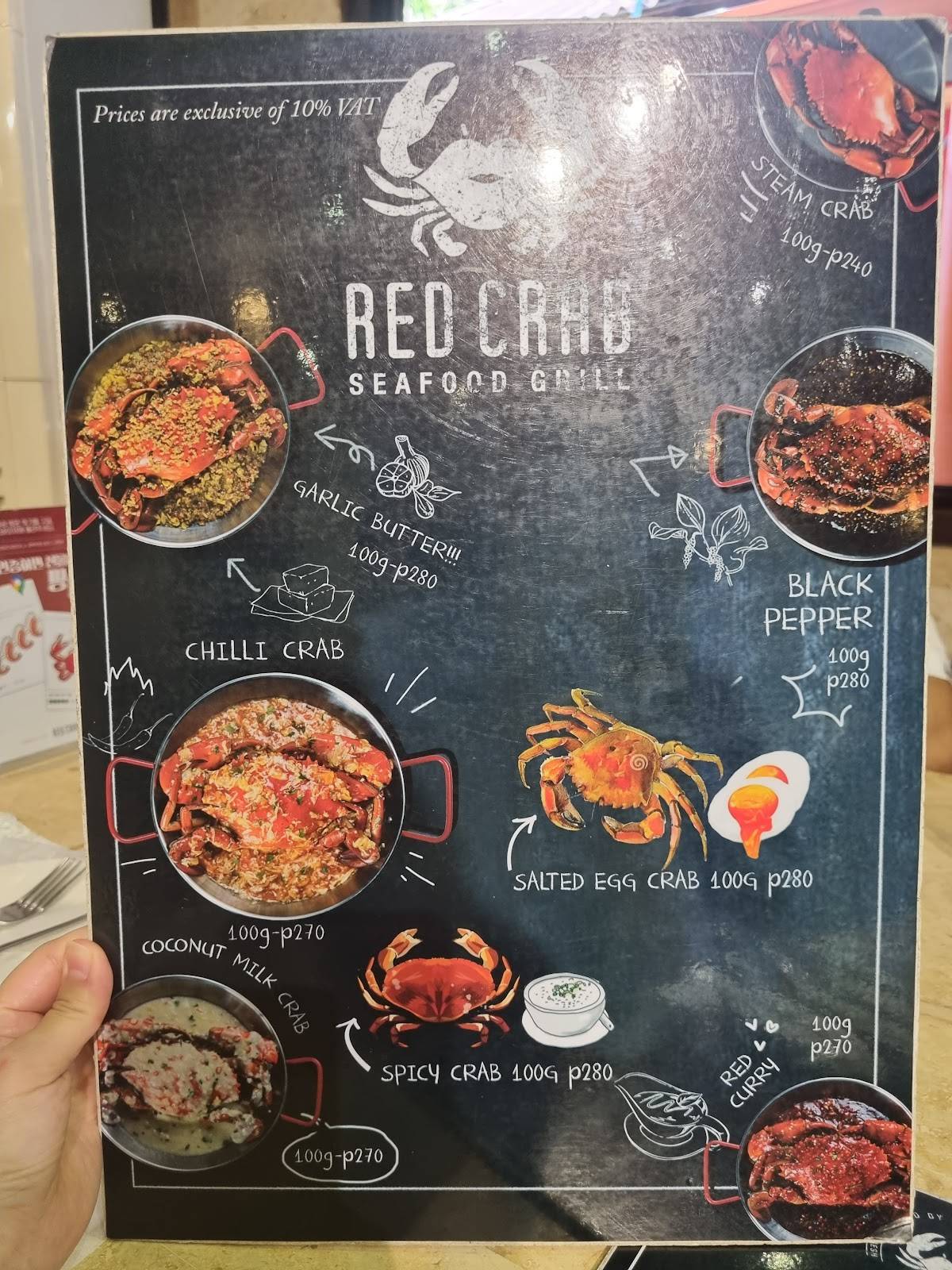 Carta de Red Crab Restaurant, Lapulapu