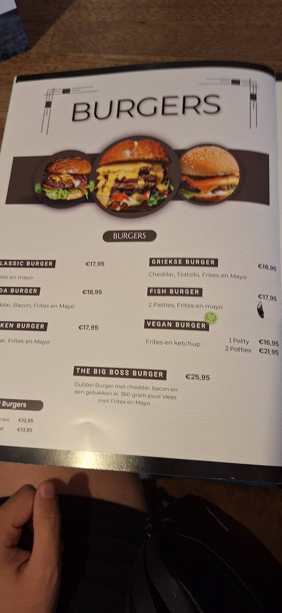 Menu at Restaurant SEDA, Cadzand