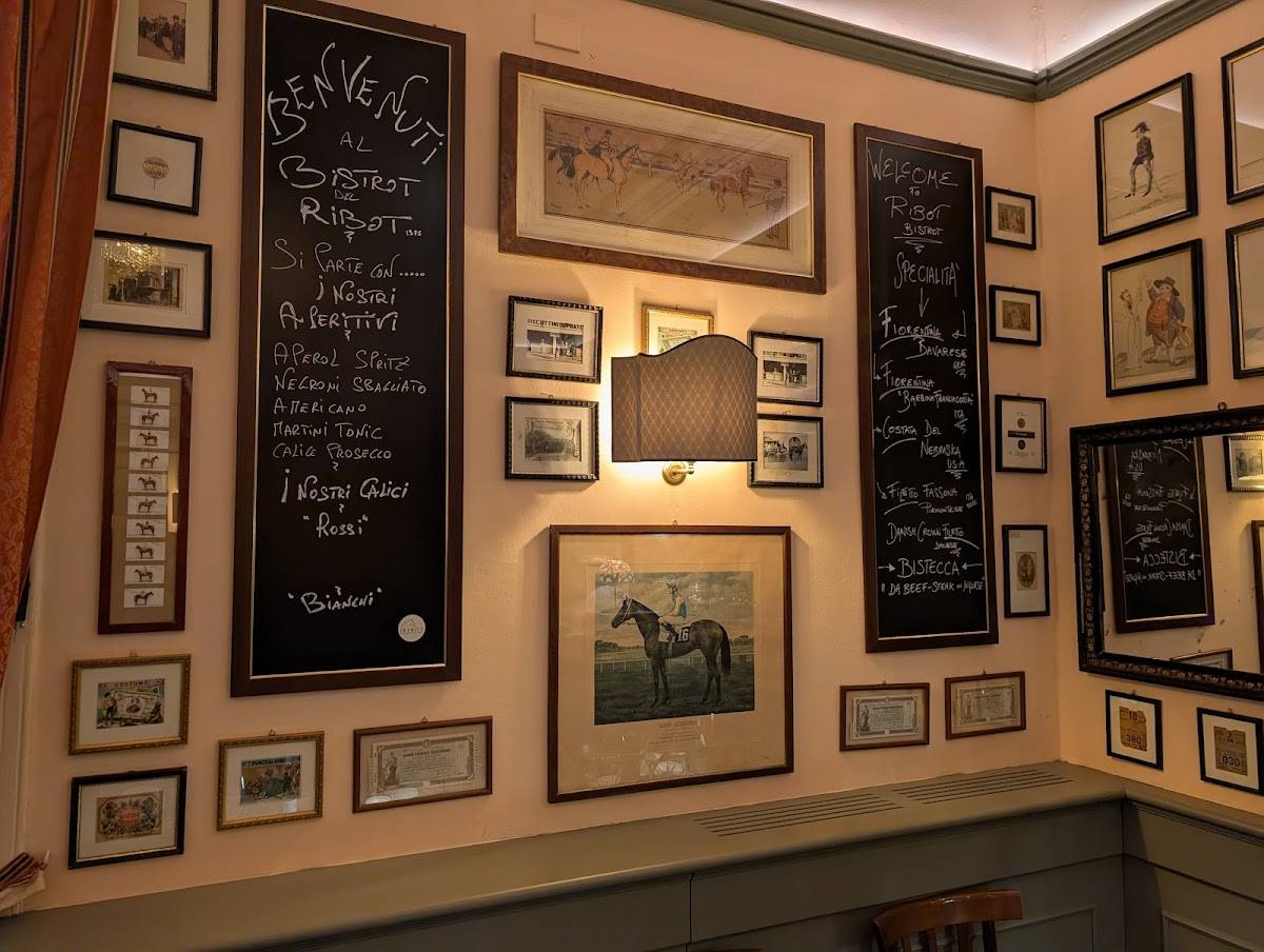 Menu at Ribot Bistrot restaurant, Milan