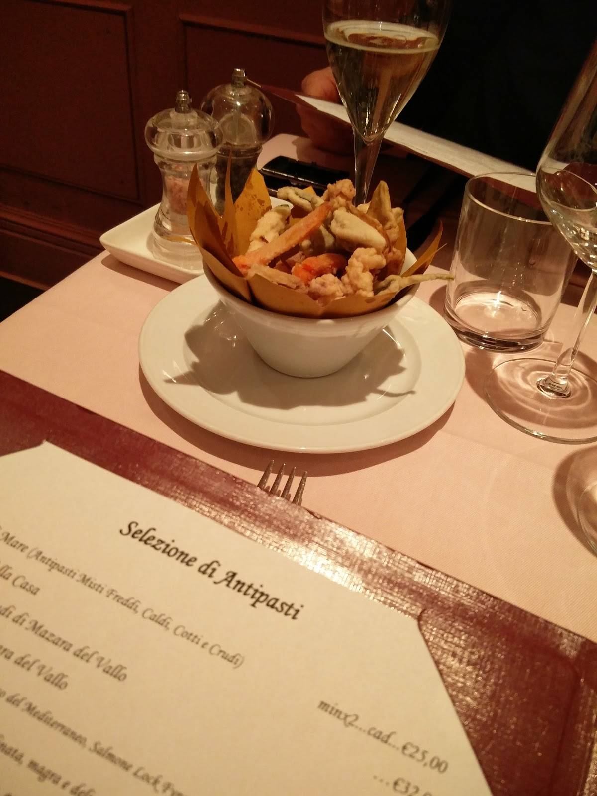 Menu at Ribot Bistrot restaurant, Milan