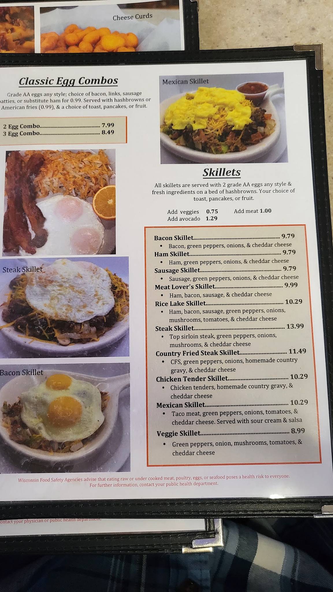 Menu at Rice Lake Family Restaurant, Rice Lake