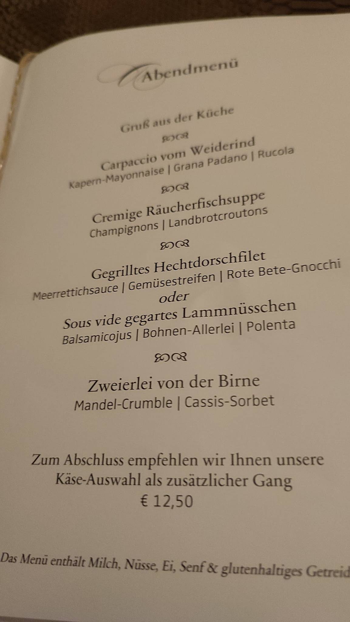 Speisekarte von Restaurant Richtershof 1809, Mülheim (Mosel)