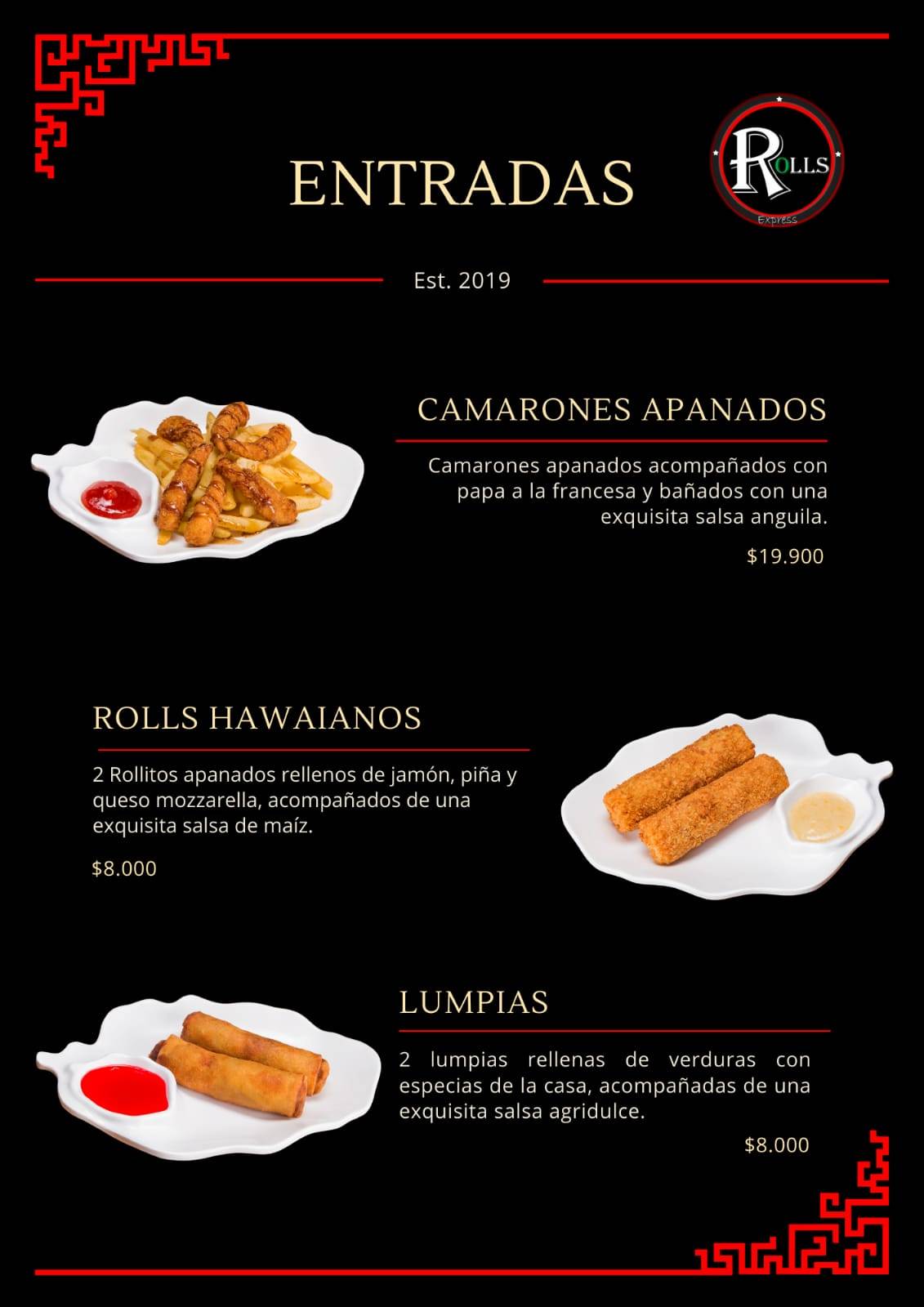 Carta del restaurante Rolls Express Sushi & Wok, Palmira