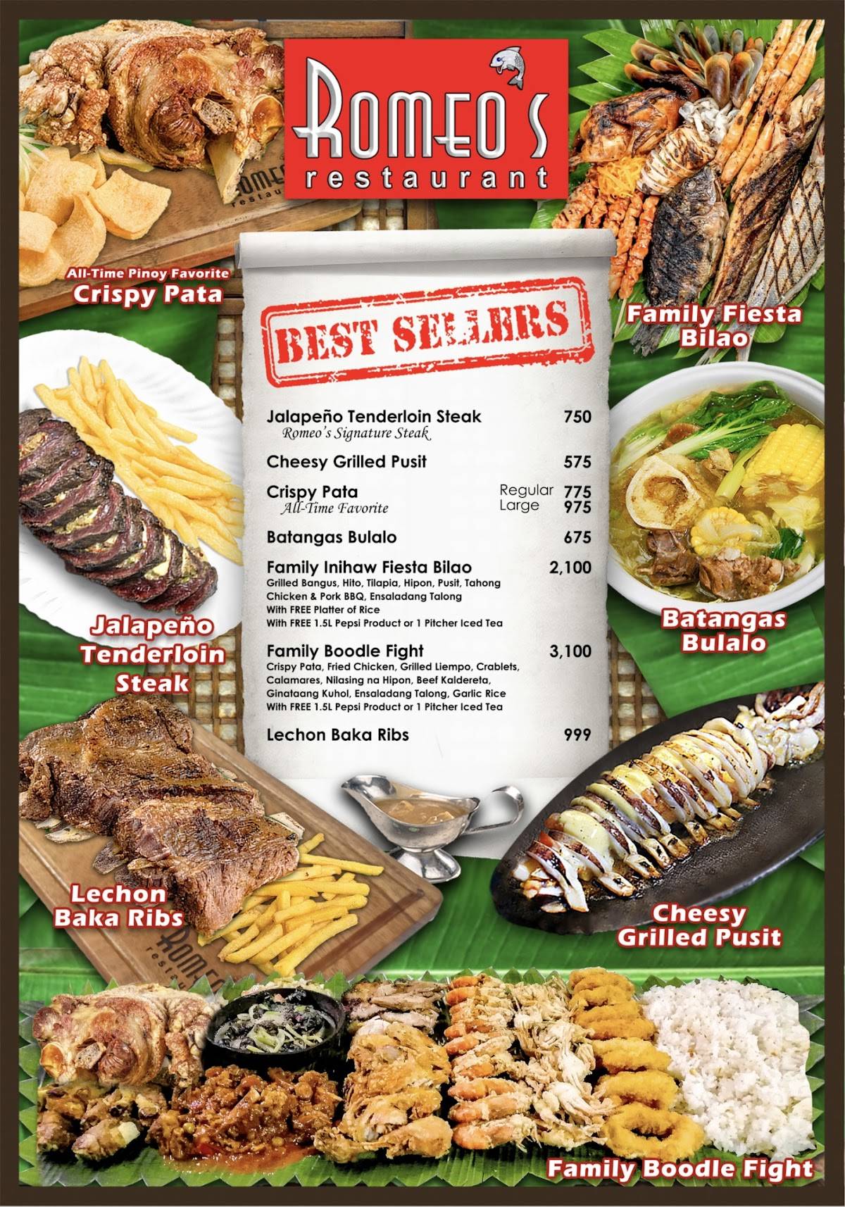 Menu at Romeo's Restaurant Robinsons Antipolo, Antipolo, L1