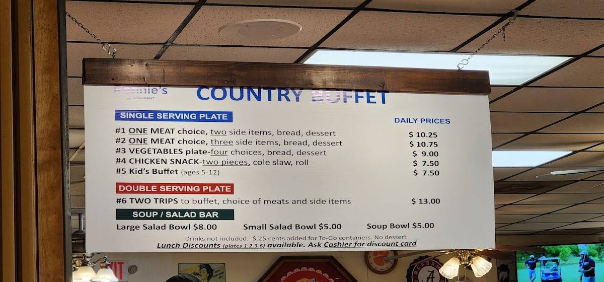 Menu at Ronnie's Buffet And Grill restaurant, Newberry