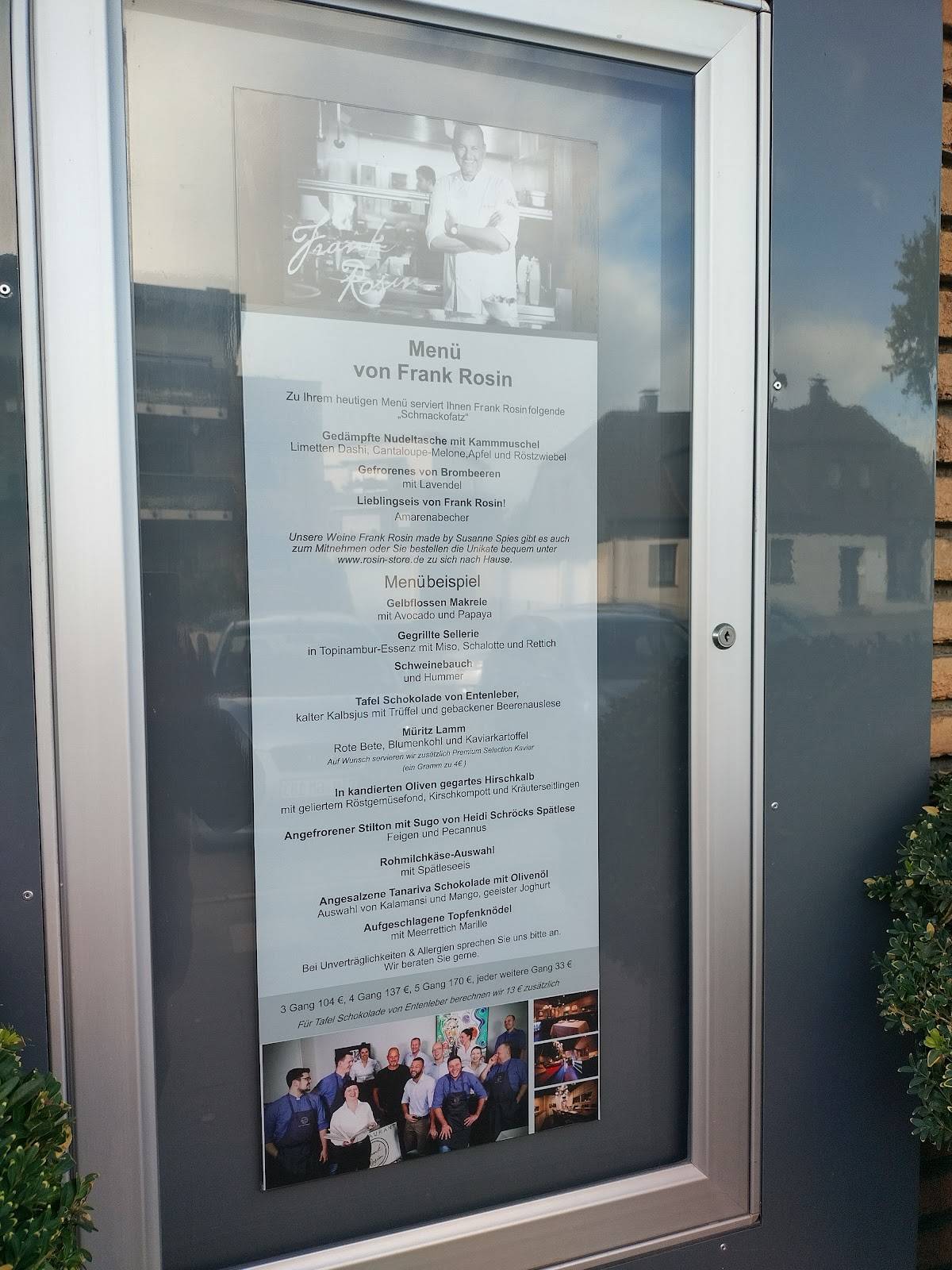 Speisekarte von Restaurant Rosin - Frank Rosin, Dorsten