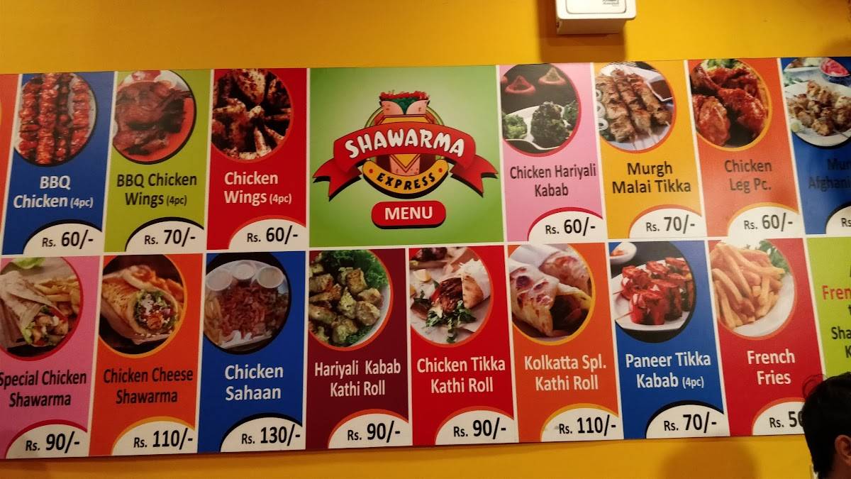 Menu at SHAWARMA EXPRESS, Hyderabad, Shalivahana Nagar Colony