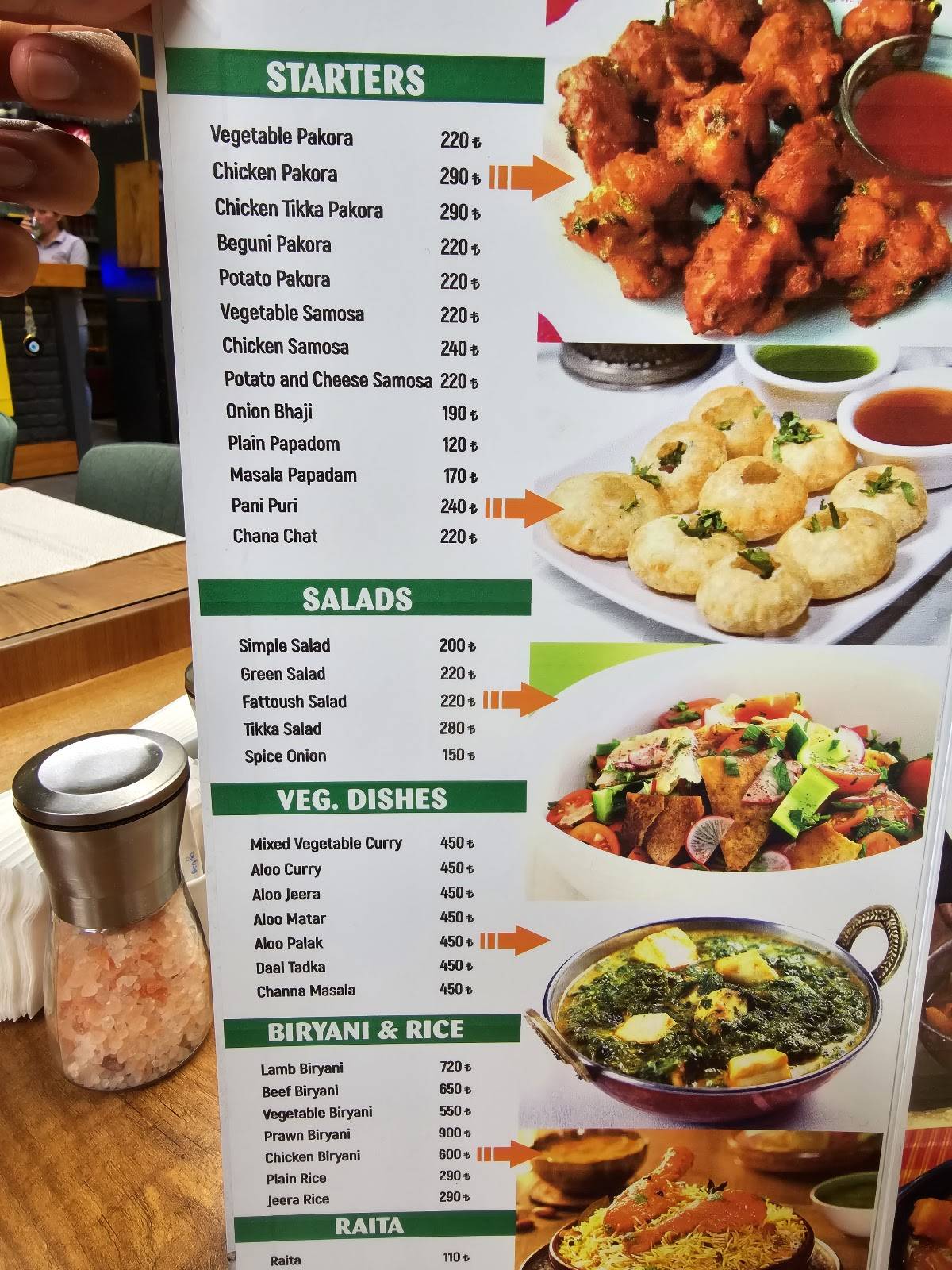 Menu at Saray Restaurant, Kusadasi, Bozkurt Sk. No:25