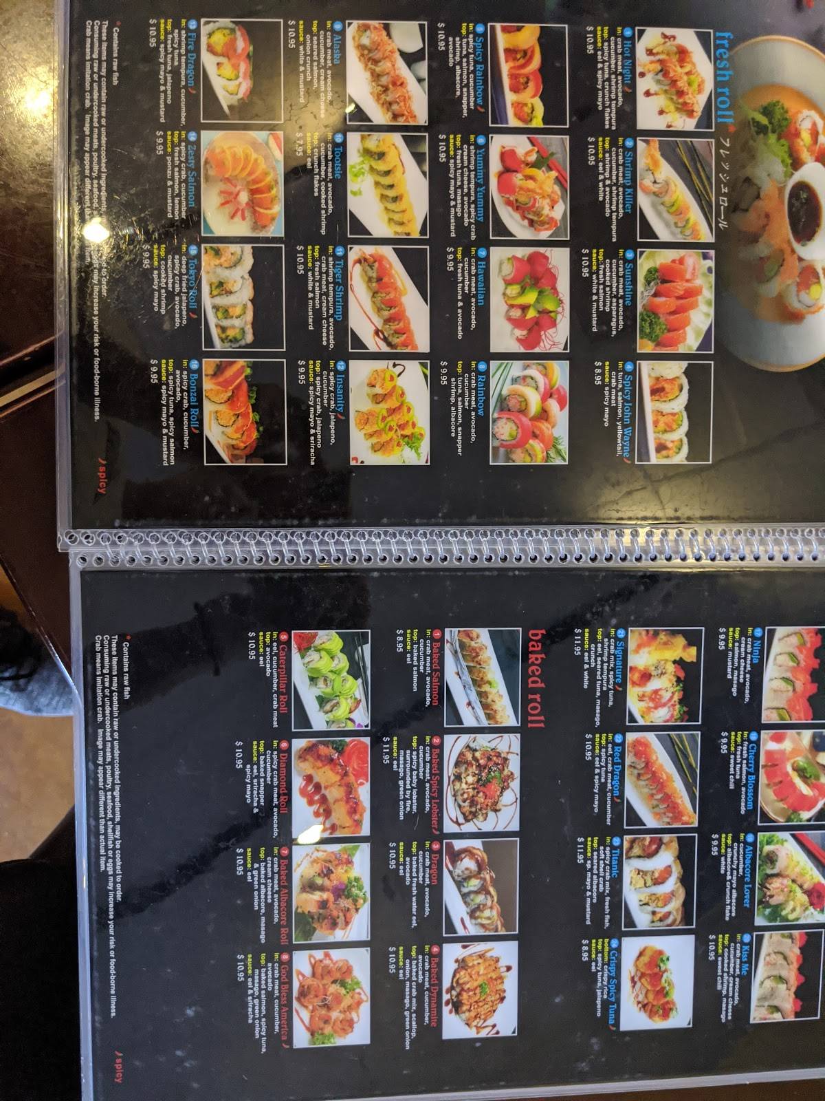 Menu at Say Sushi restaurant, Maricopa