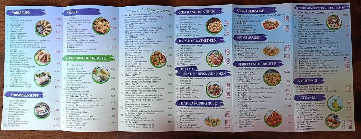 Speisekarte von Sen Asia restaurant, Trossingen