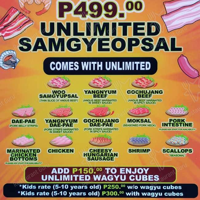 Menu at Shabunoki BF Homes restaurant, Parañaque