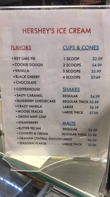 Menu at Shamrock Beverage & Tobacco restaurant, Johnson City