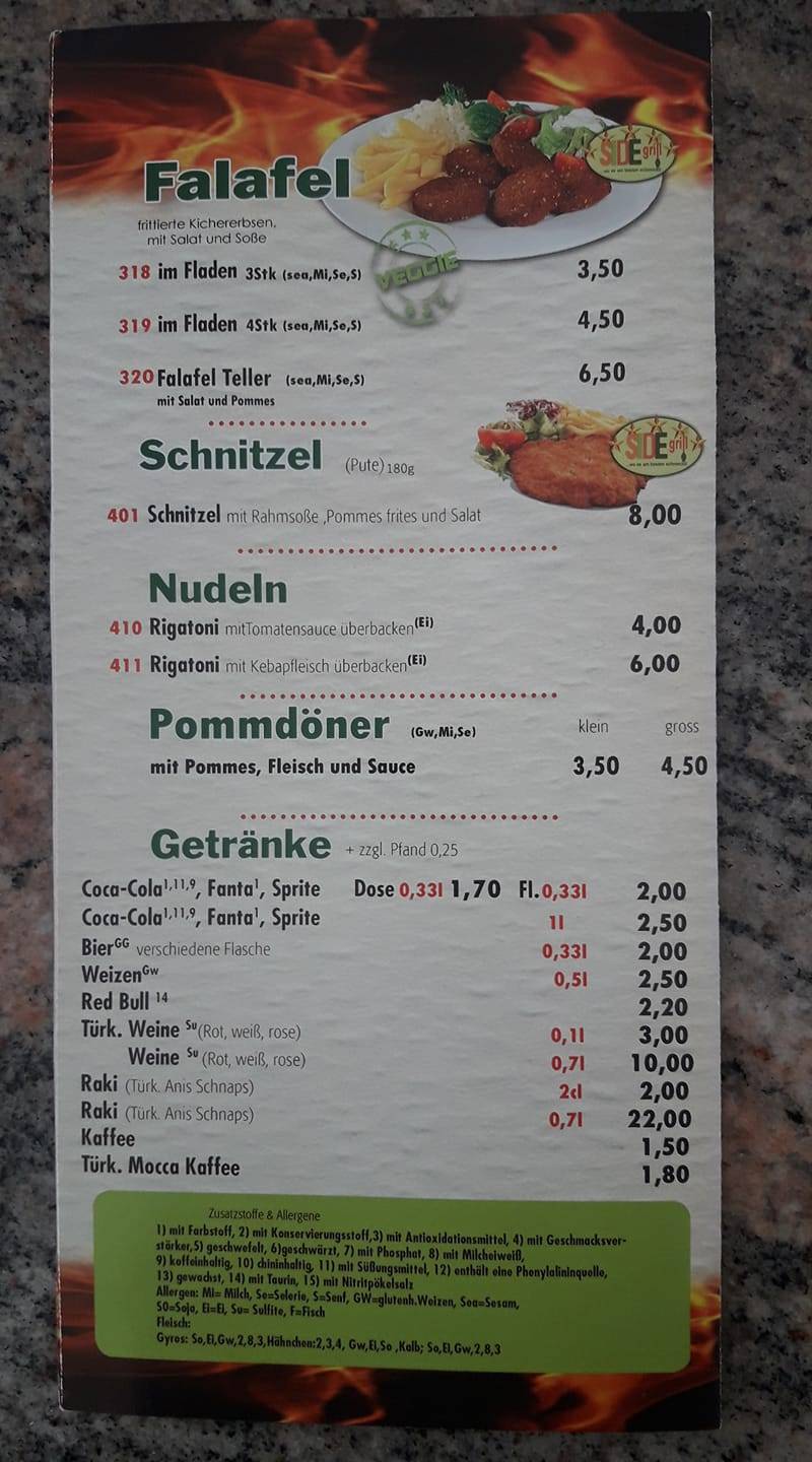 Speisekarte von Side-Grill Döner restaurant, Lebach