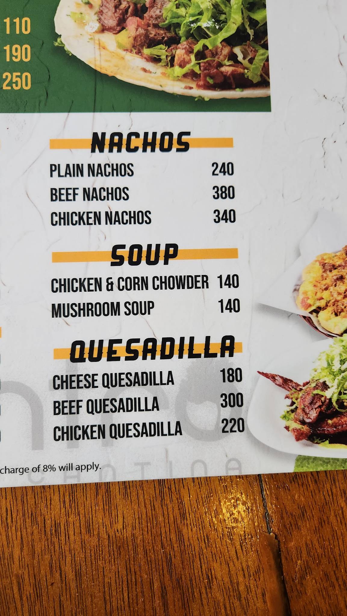Menu at Silantro Fil-Mex Cantina restaurant, Pasig