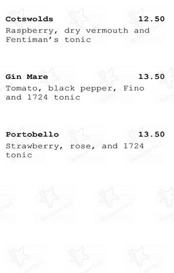Menu at Simpson's in the Strand restaurant, London