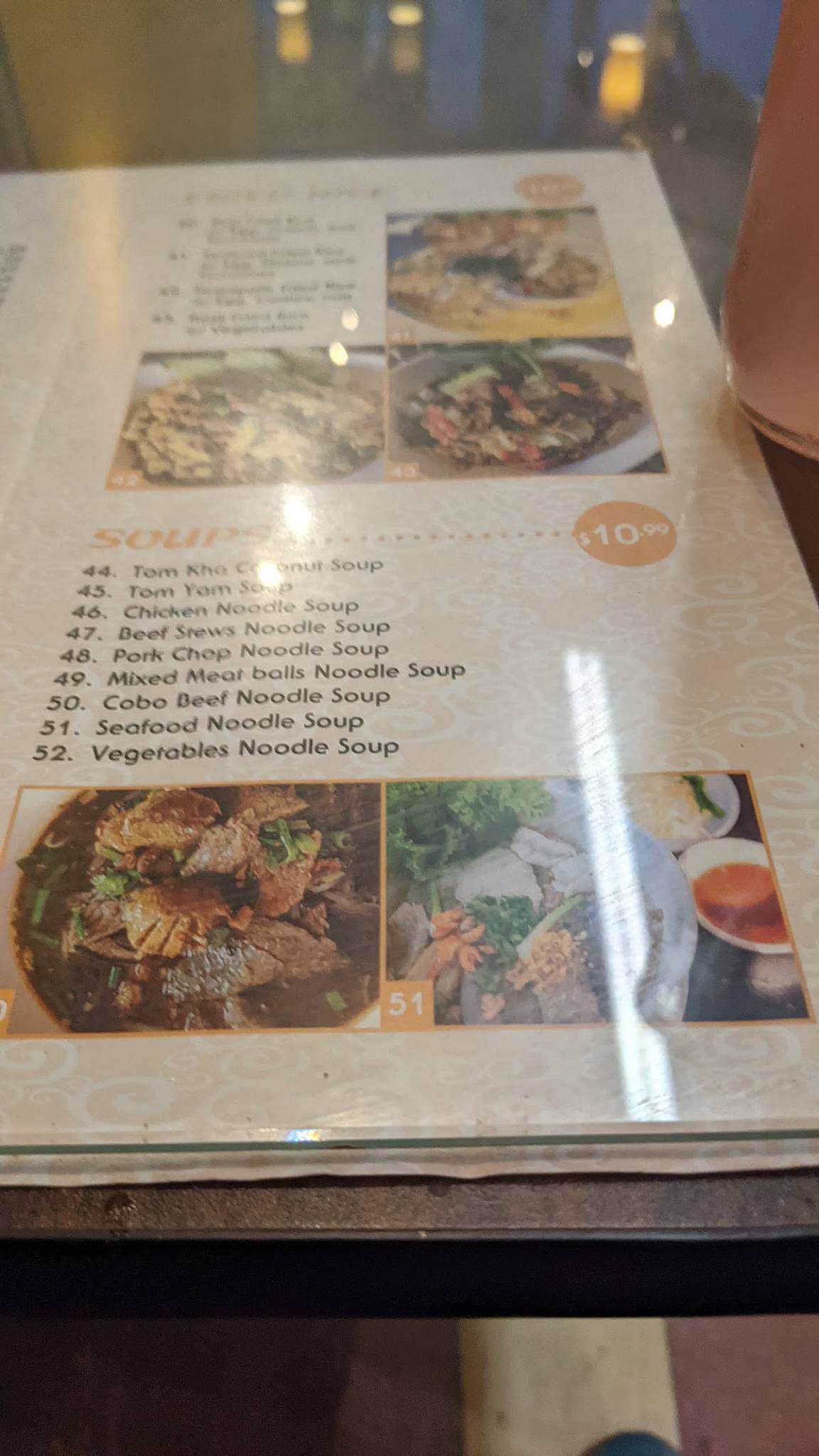 Menu at Som Tum Cafe, Daly City