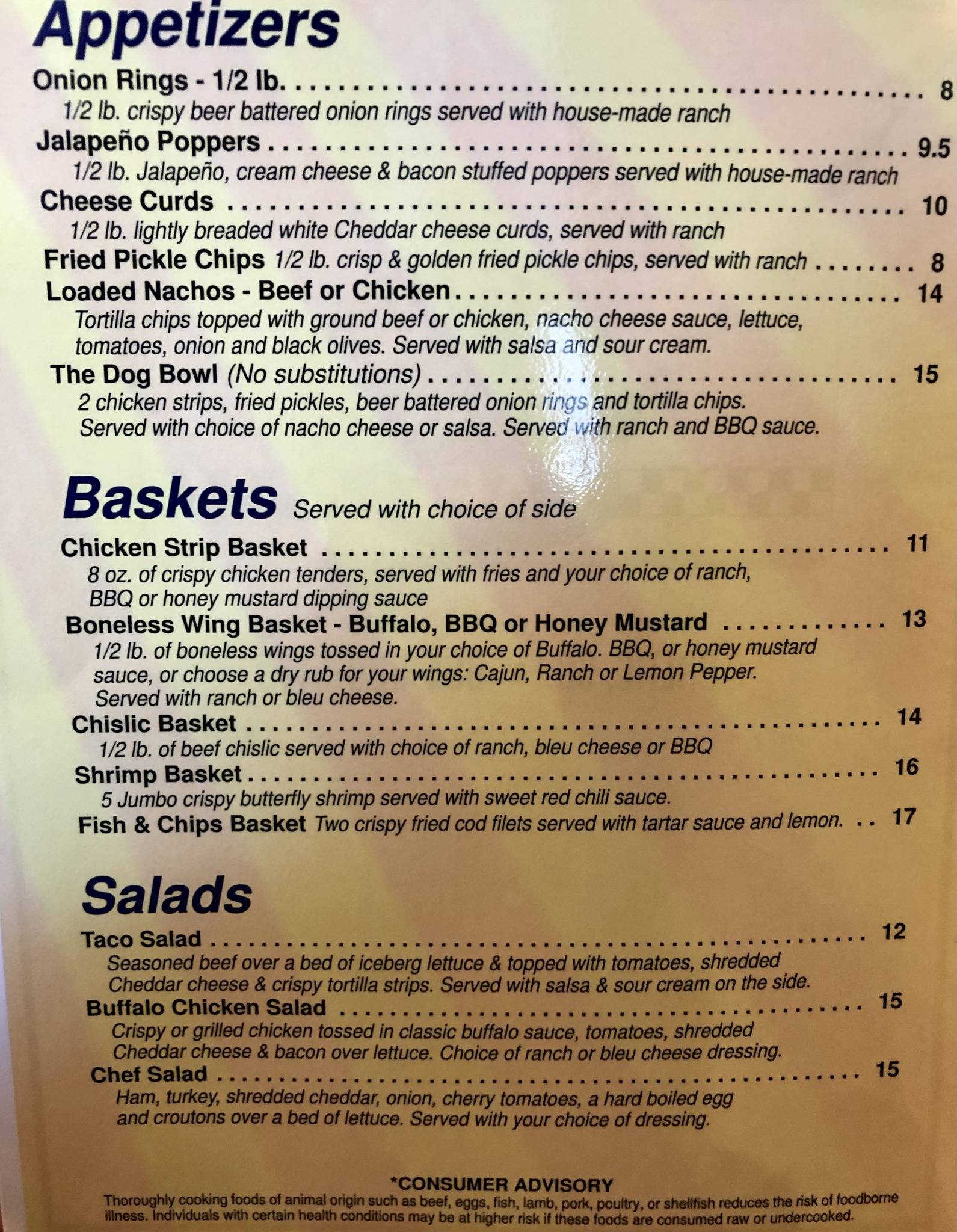 Menu at Someday Café and Doghouse Bar, Baltic