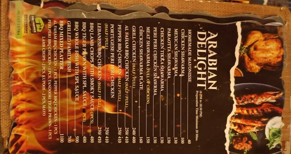 Menu at THE FARMER RESTAURANT, Padur
