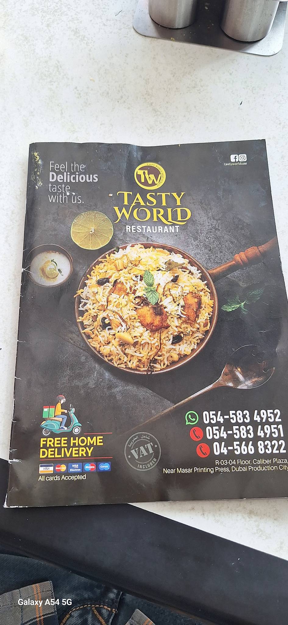 Menu at Tasty World Restaurant Impz, Dubai, Ground Floor