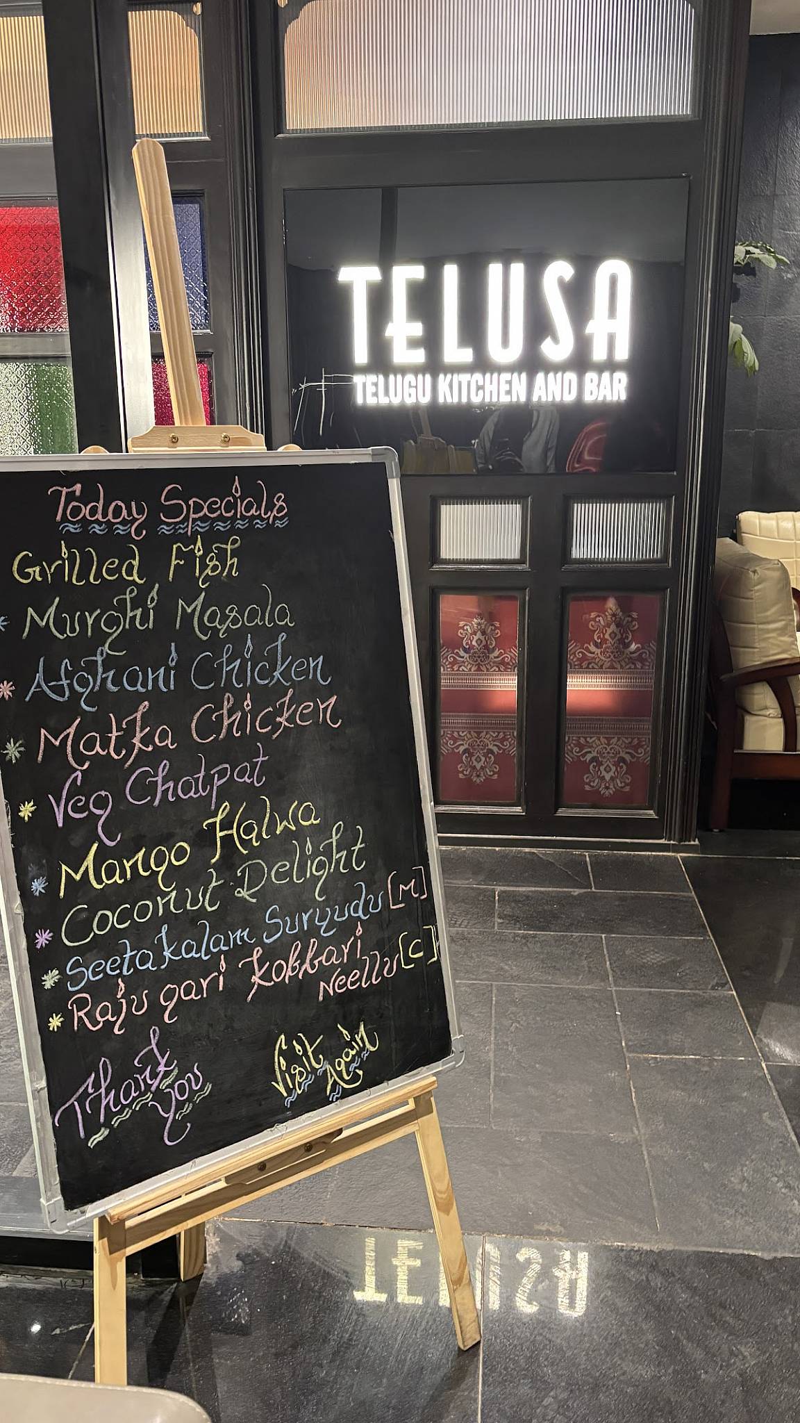 Menu at Telusa Telugu Kitchen and Bar, Hyderabad