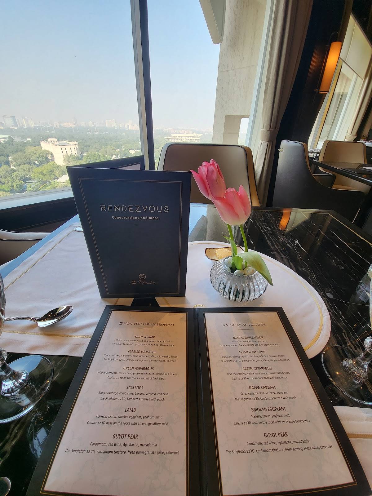 Menu at The Chambers - Taj, New Delhi