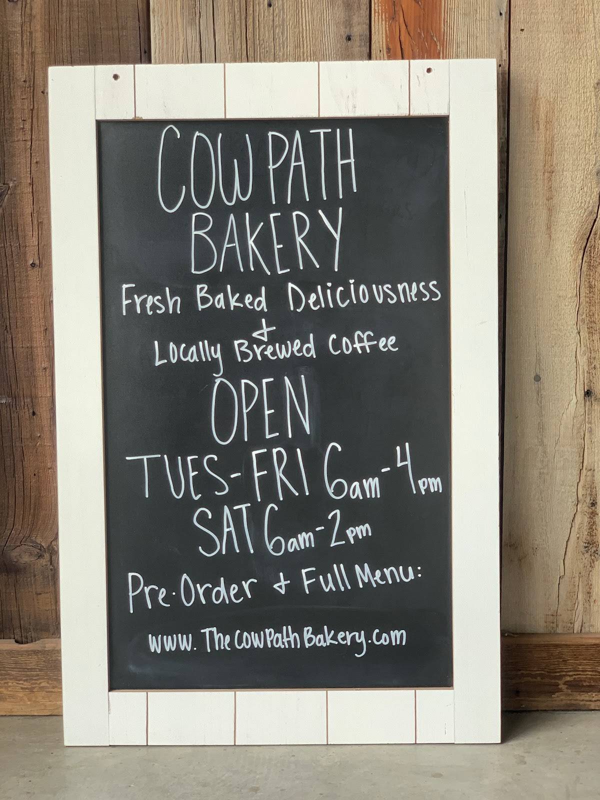 Carta de The Cow Path Bakery, Othello